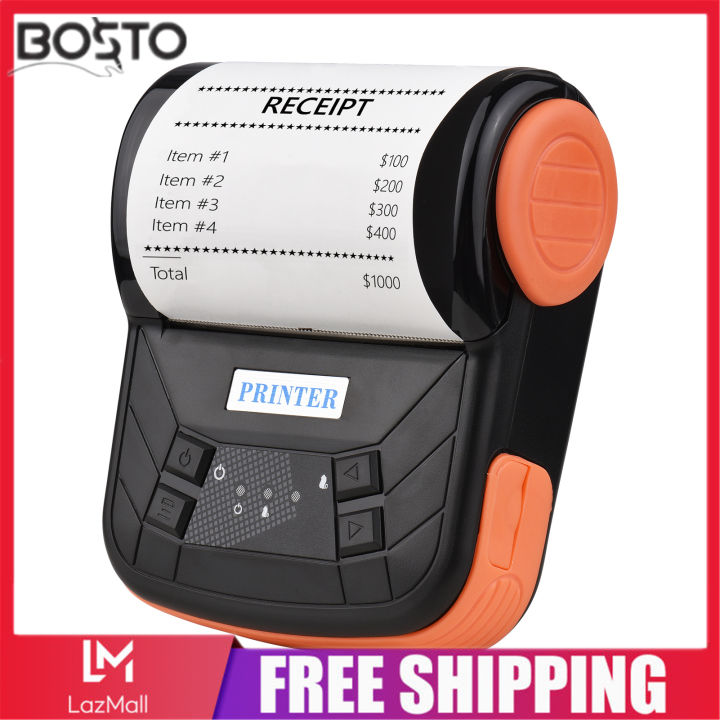 Portable 80mm Receipt Printer Wireless BT Thermal Receipt Printer ...