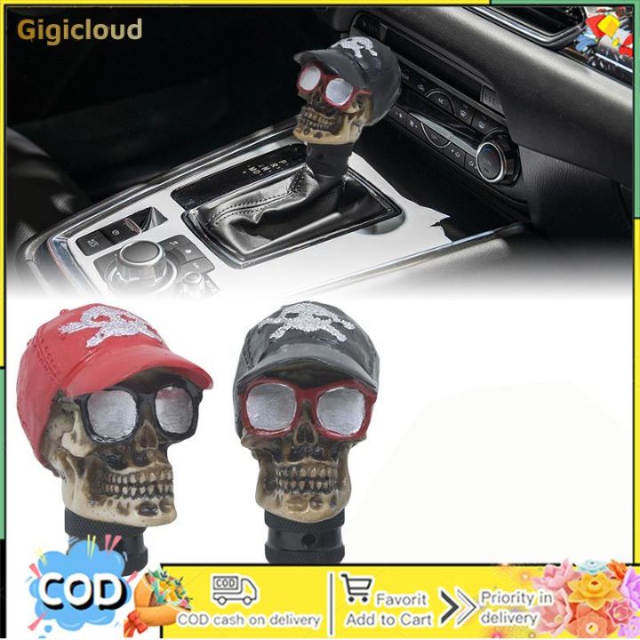 Skull Handle Shifter Knob, Cool Gear Stick Shift Head With 3 Adapters, Manual Shifter Handle ...