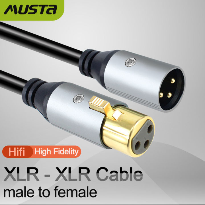 3-Pin Xlr Male To Female Balanced Audio Cable For Microphone Audio ...