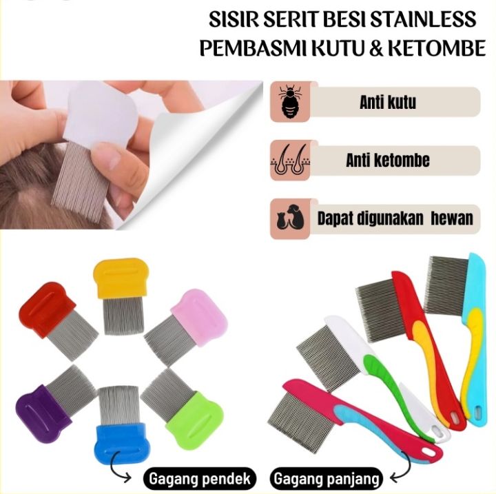 Sisir Kutu Logam Sisir Serit Kutu Ketombe Besi | Lazada Indonesia