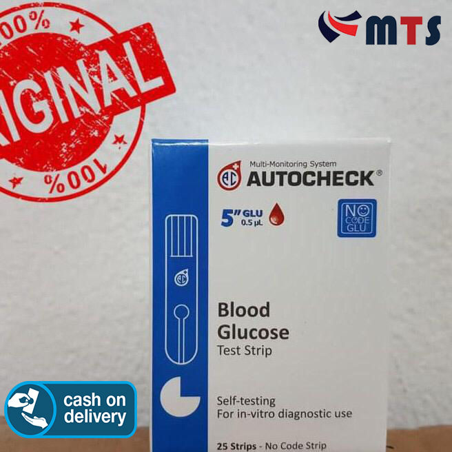 COD - AUTOCHECK BLOOD GLUCOSE STRIP TEST STRIP GULA DARAH AUTOCHECK ISI ...