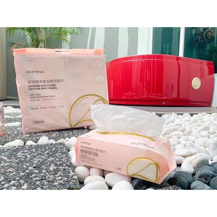 Ready Stock现货李佳琦推荐欧伊俪纯棉洁面巾100抽20x20cm Ouyili Pure Cotton Disposable ...