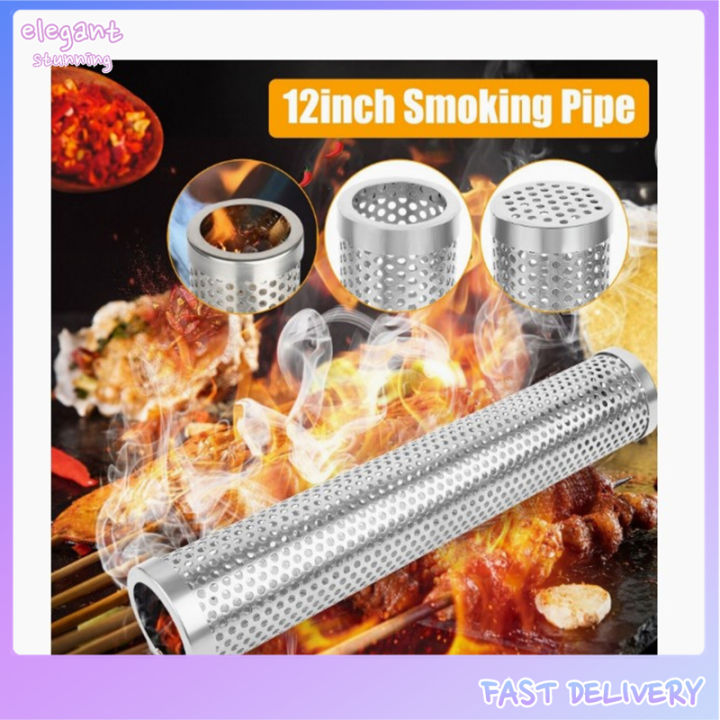 elegantstunning Bbq Grill Smoker Box Tube Pipe Densed Ventilation Hole ...