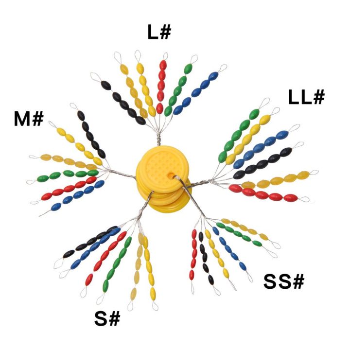 YGSDF Fishing Accessories Fishing Tackle Oval Multicolor Float Stopper ...