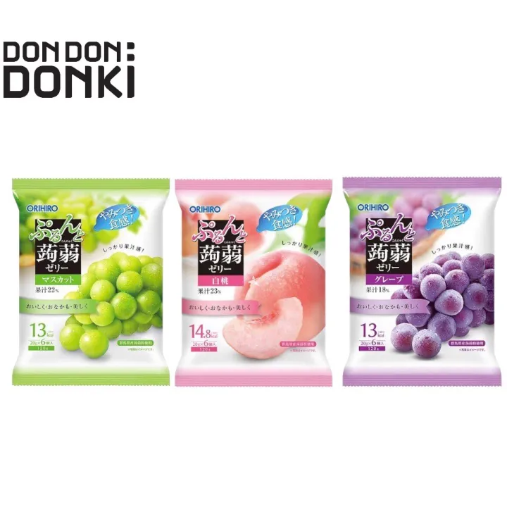 07 ORIHIRO PURUNTO KONJAC POUCH JELLY ขนมเยลลี่บุกการาจีเเนนผสมน้ำผลไม้ ...