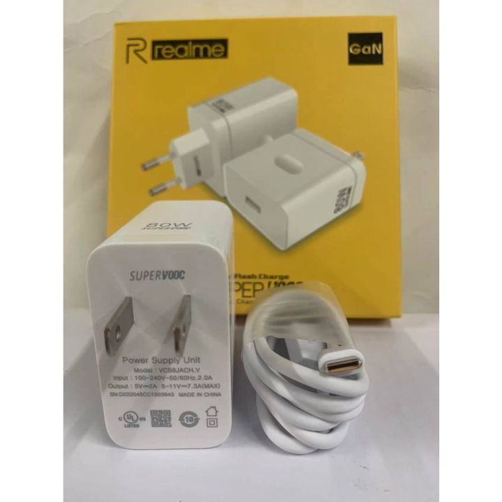 80W Realme Charger Super VOOC Flash Fast Charging With 5A Type-C Usb ...