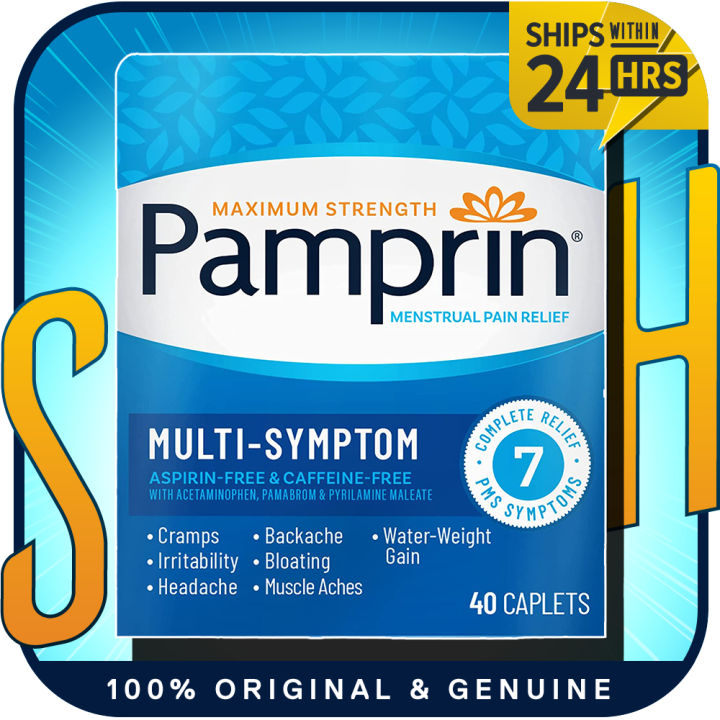 Pamprin Multi-Symptom Formula, with Acetaminophen, Menstrual Period ...
