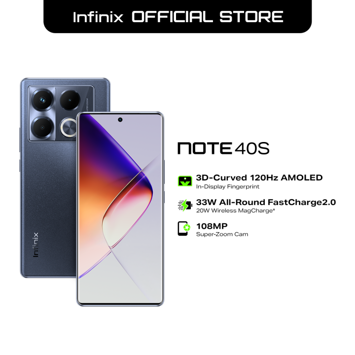 Infinix NOTE 40S, (up to 16GB [8+256], MediaTek Helio G99 Ultimate (1 Year Local Warranty ...