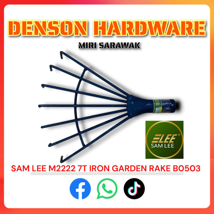 SAMLEE M2222 7T Heavy Duty Iron Garden Rake Gardening Tools / Kepala ...