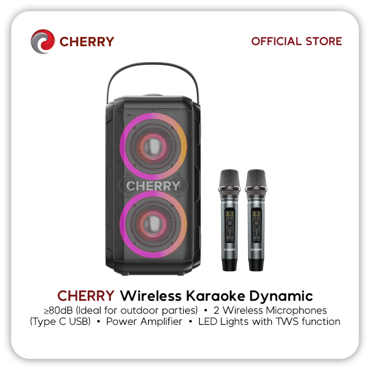 CHERRY Wireless Karaoke Dynamic (TWS, Power Amplifier, Portable) | Lazada PH