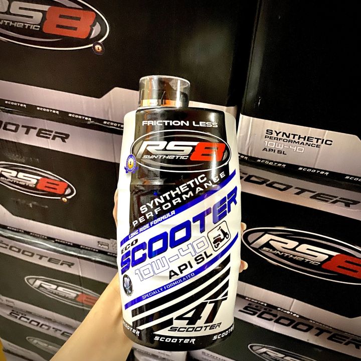 RS8 ENGINE OIL SCOOTER 10W-40 FULLY SYNTHETIC ( 1 LITTER / 800 ML ...