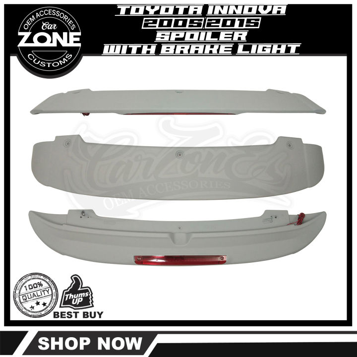 Toyota Innova 2005-2015 Spoiler with Brake Light (Unpainted) | Lazada PH