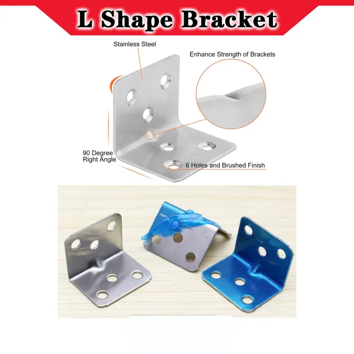 Stainless Corner Braces L Shape Brackets 90 Degree Joint Right Angle L ...