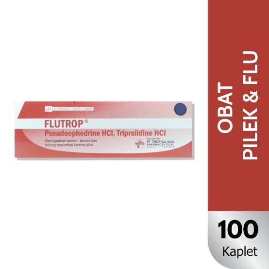 Flutrop / 100 kaplet Obat Panas Demam Flu dan Batuk Pilek tablet ...