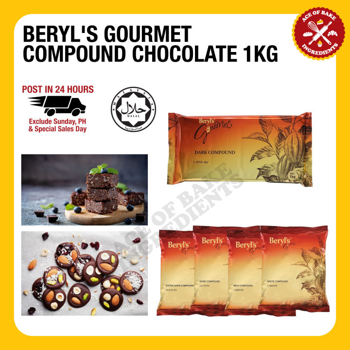 Beryl's® Gourmet Compound Chocolate Block / Coin (Extra Dark / Dark ...