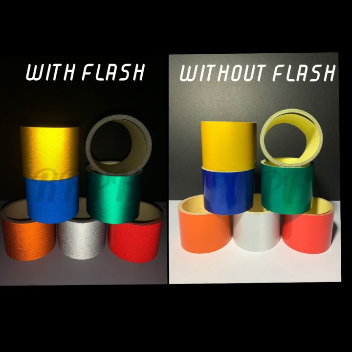Reflectorized Sticker 1 Inches and 2 Inches x 5/10ft Waterproof ...
