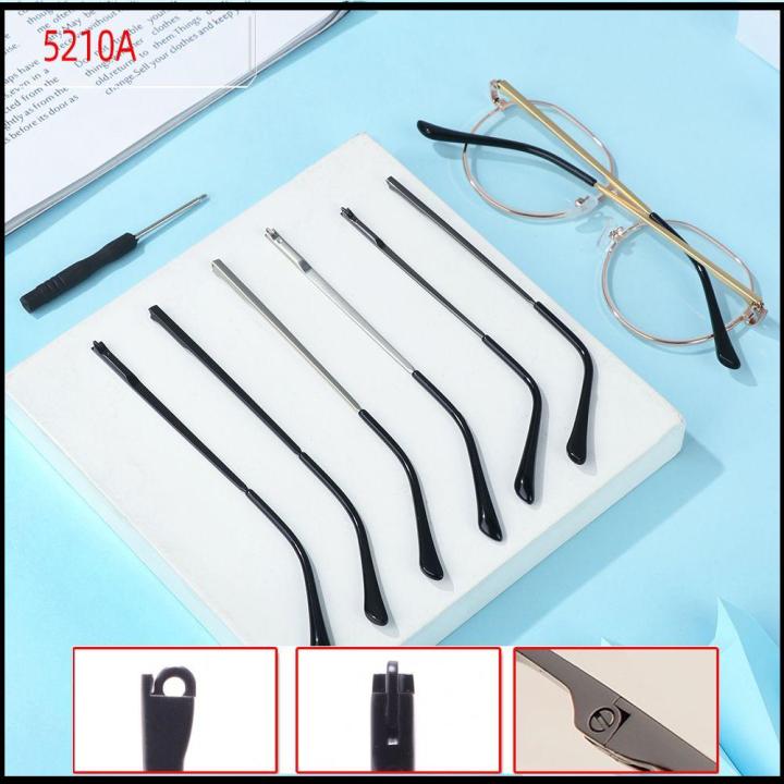 5210A 1 Pair โลหะ สากล ป้องกันการลื่น แว่นตา อุปกรณ์เสริมแว่นตา กรอบแว่นตา ขาเปลี่ยน แขนแว่น ...