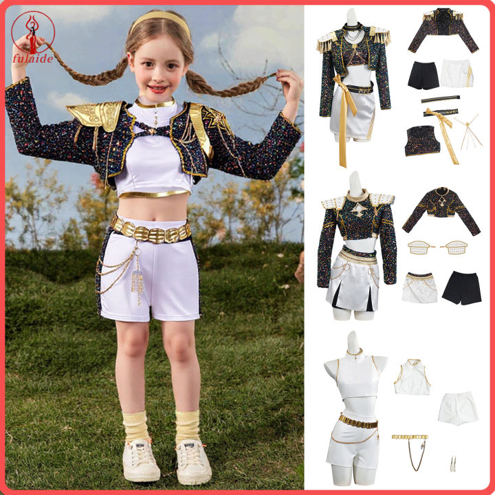 fulaide Girls Demon Hunters Costume Halloween Pop Singer Cosplay ...