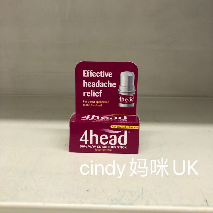 In Stock Uk 4Head Stick Relieve Headache And Migraines Smear Stick ...