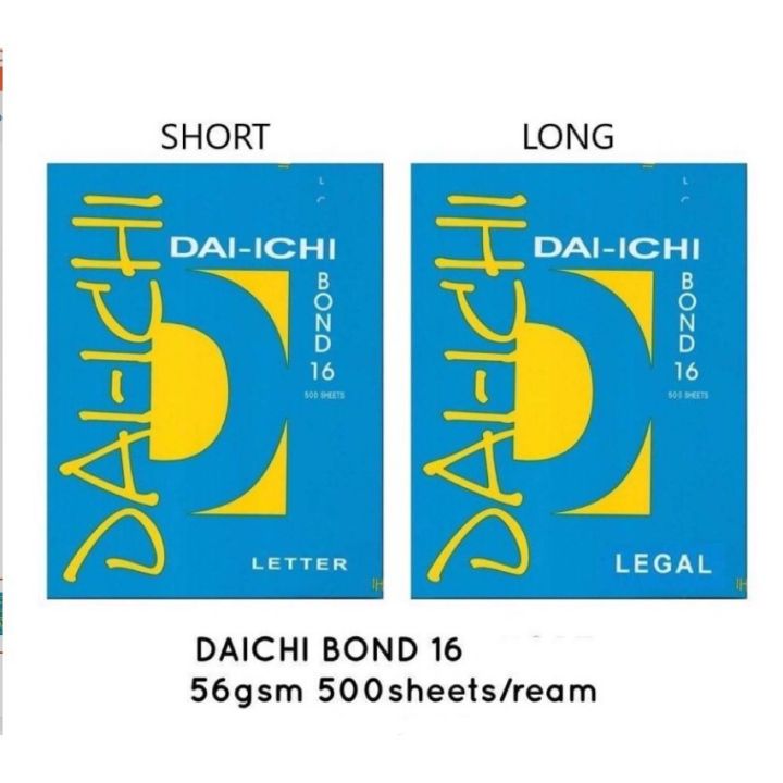 DAI-ICHI Bond Paper Sub 16/ 56gsm | Lazada PH