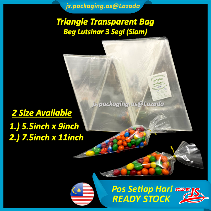 IPP 3 Segi Siam Transparent / Triangle Transparent Bag /Triangle ...