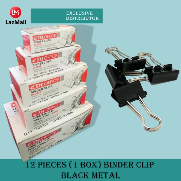 DL-Binder Clips Black 1 Box | Lazada PH