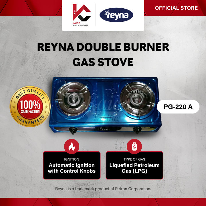 Double Burner Gas Stove - Reyna Gas Stove - Gas Stove Set | Lazada PH
