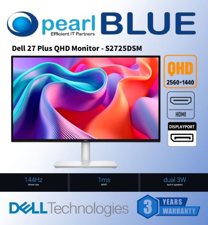 𝐍𝐞𝐰 𝐀𝐫𝐫𝐢𝐯𝐚𝐥 Dell 27 Plus QHD Monitor - S2725DSM Resolution 2560 x 1440 ...