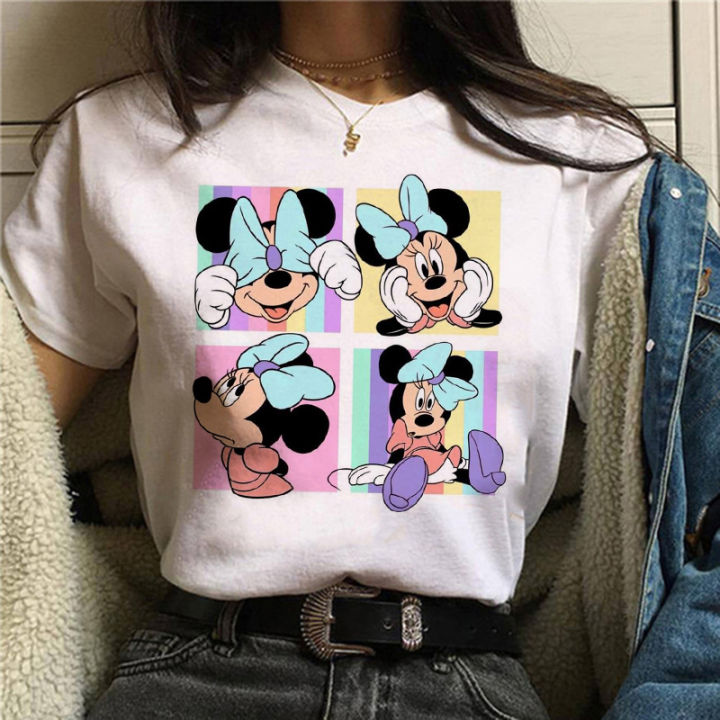 Tshirt Mickey 90s Y2k Minnie Mouse Hat Print T-shirt Women Fashion T ...