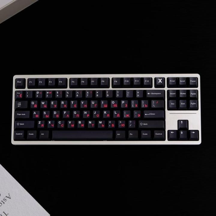 【Keycap Only】GMK Wob Black Red Japanese Keycap 150 Keys Cherry Profile ...