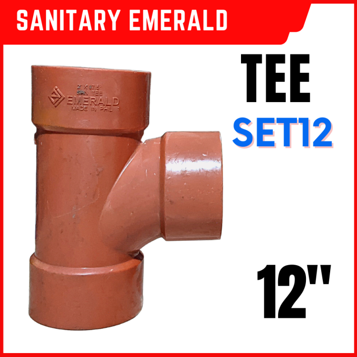 Sanitary PVC Fittings Emerald Tee 12 inches (SETE12) Sold per pc ...