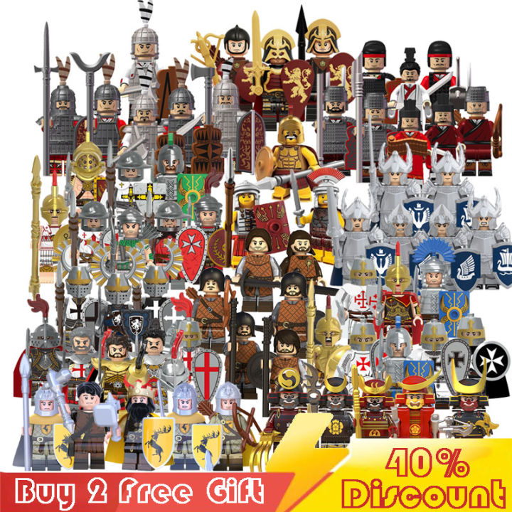 Ancient Knights Minifigures Spartan Knights Templar Roman Qin Dynasty ...