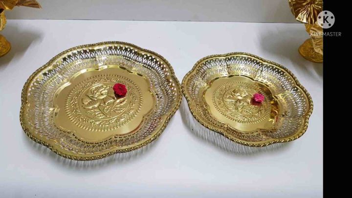 Brass byfa ถาดทองเหลือง ถาด6เหลี่ยม (คล้ายดอกไม้) F1152 ขนาด 10นิ้ว ...