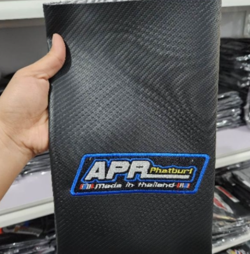RUSI MOTOR Original APR BLACK PHETBURI Seat Cover Dry Carbon Embroided ...