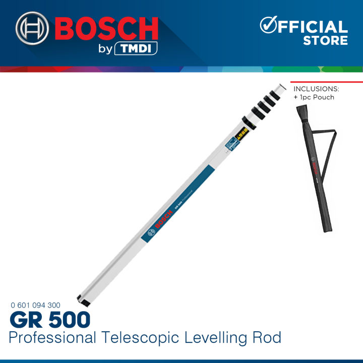 BOSCH Professional Telescopic Levelling Rod GR 500 5 Meters Measuring ...