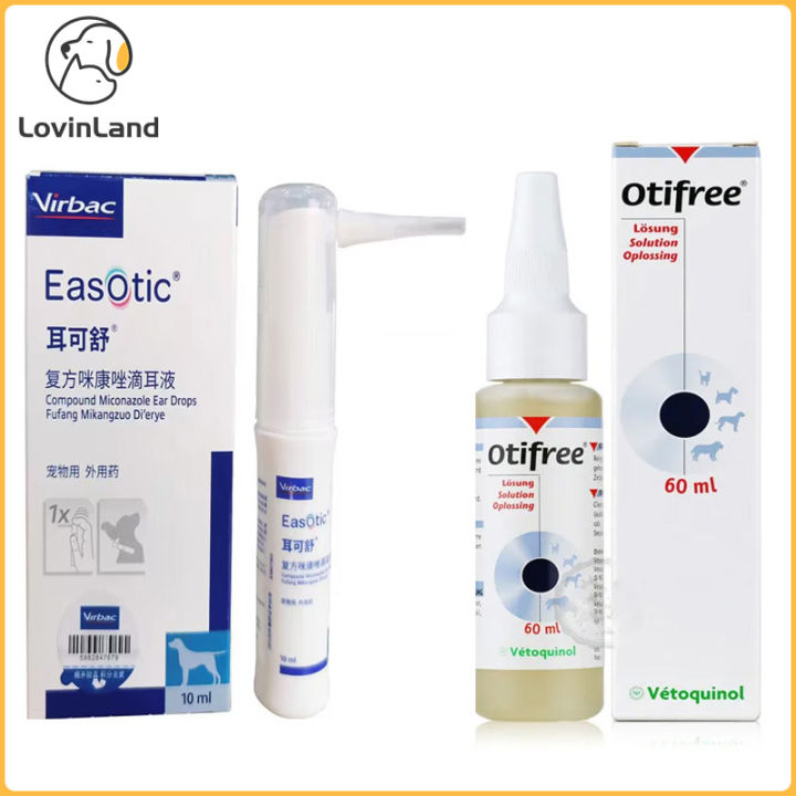 Virbac Easotic Compound Miconazole Ear Drops 10ml for Pet Dogs Cats ...