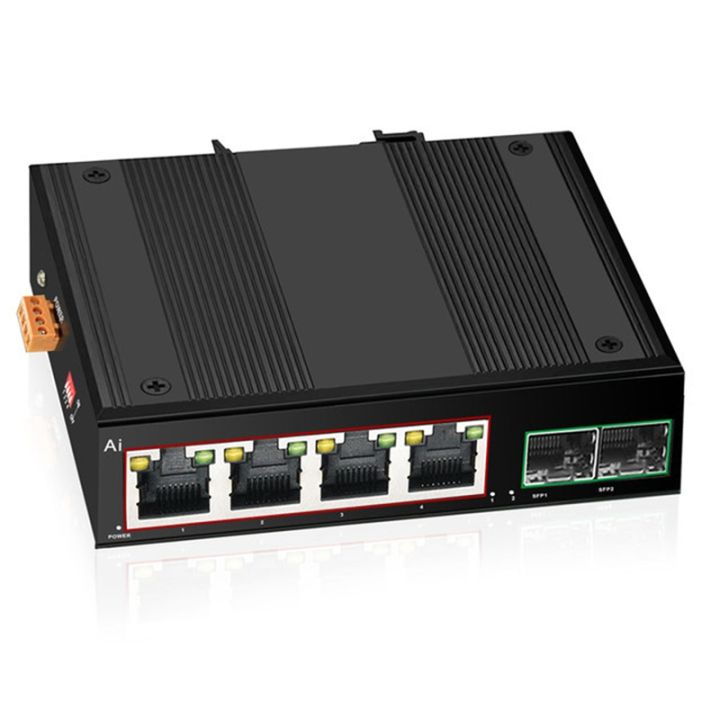 Industrial POE Switch Gigabit Switch Ethernet with 6x100/1000mbps Port ...