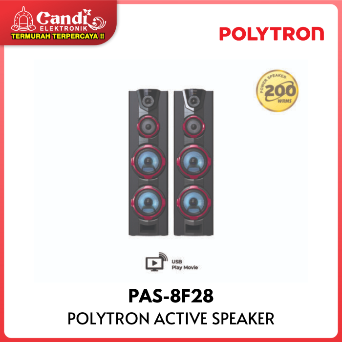 POLYTRON Karaoke Active Speaker Double Woofer 8 Inch PAS-8F28 | Lazada ...