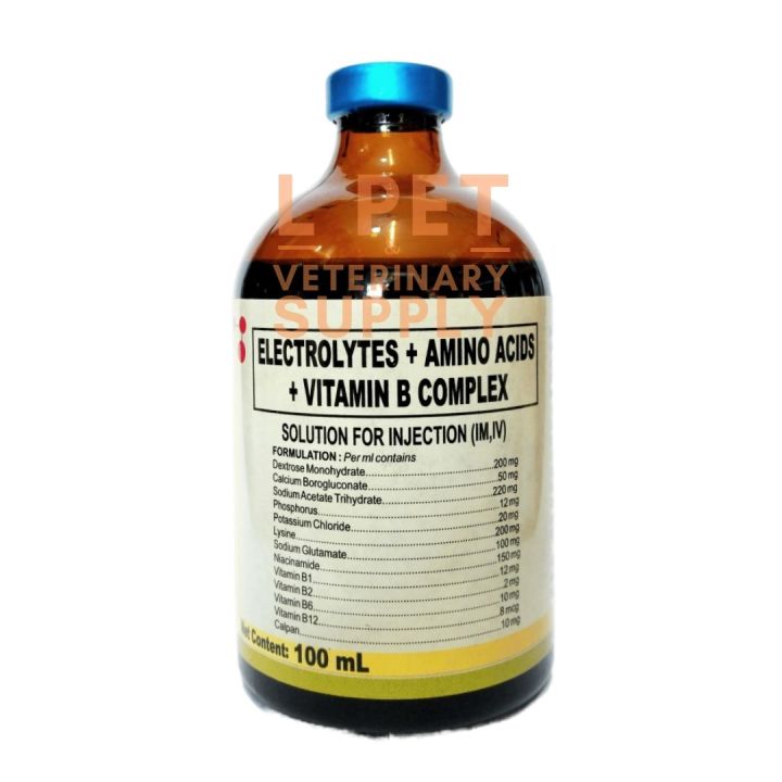 Electrolytes + Amino Acid + Vit. B Complex 100 ml Nutrivet Dehydration ...