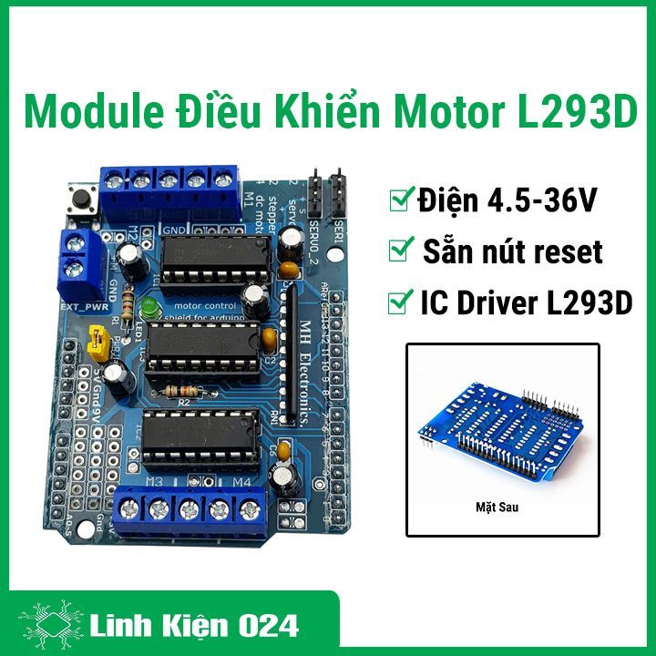 Module điều khiển động cơ L293D - Shield mở rộng cho Arduino | Lazada.vn