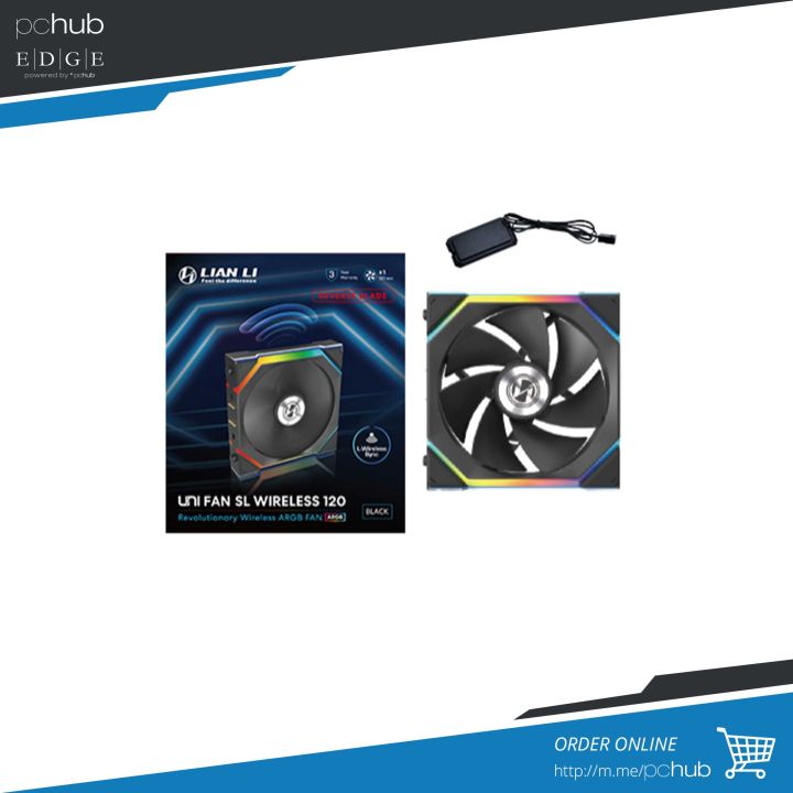 PChub | Lian Li Unifan SL120 Reverse Blade wireless aRGB, black, 1 pack ...
