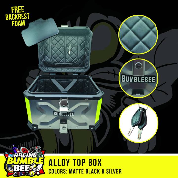 alloy top box motorcycle 45L with base plate | Lazada PH