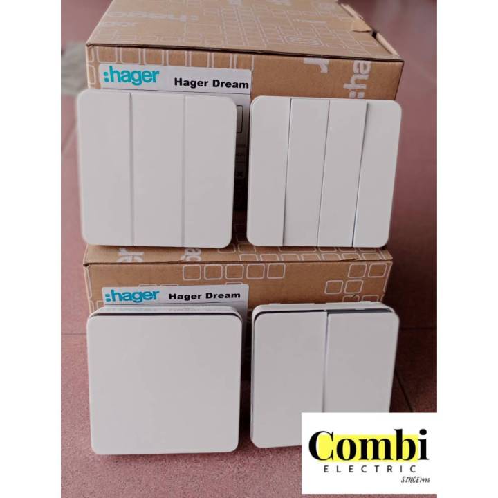 HAGER DREAM Switch 13A , 15A / 1Gang / 2 Gang / 3 Gang / 4 Gang 1 Way ...
