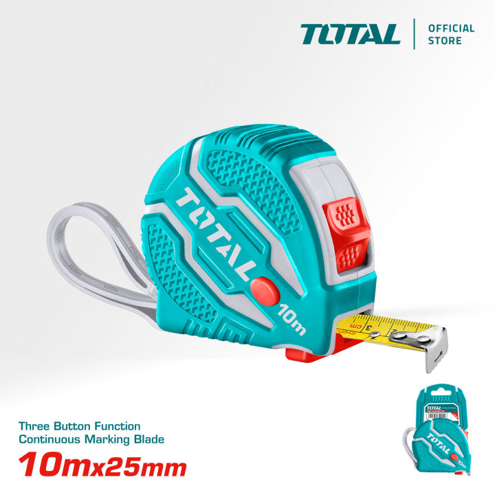 TOTAL Steel Measuring Tape (5m, 8m, 10m), Reading in Metric ...