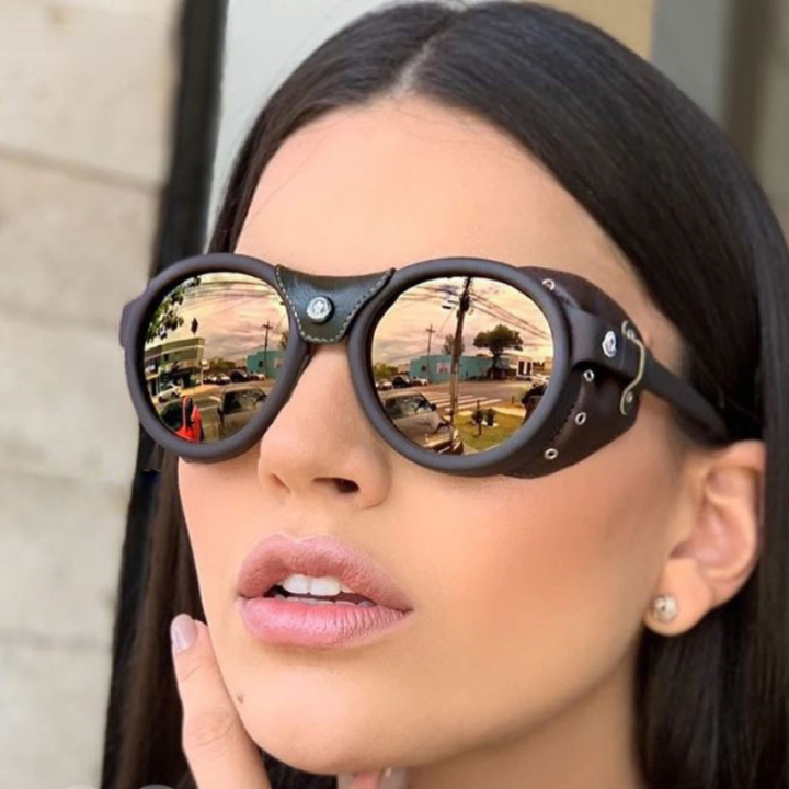 Steampunk Oval Windproof Goggles Retro Hip Hop Sunglasses Men's and ...