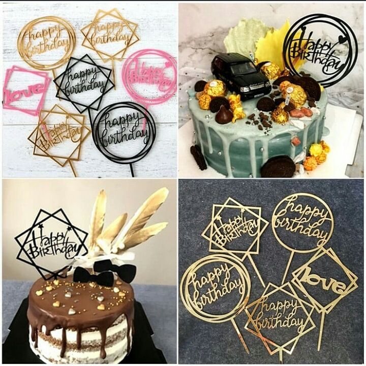 Cake Topper HITAM/ Tusukan Hiasan Kue Happy Birthday | Lazada Indonesia