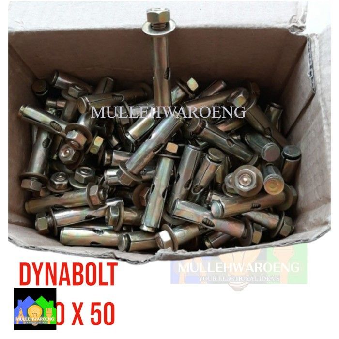 BAUT DYNABOLT M10 X 50 / DINABOLT MURAH / DINABOLT BRACKET SET ECERAN ...