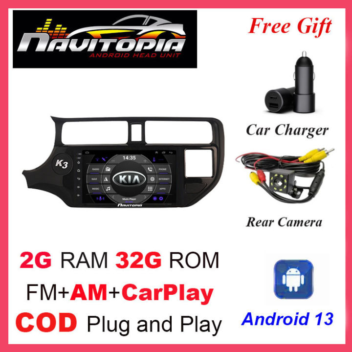 NAVITOPIA Android 13 Car Radio Stereo Receivers for Kia k3 Rio 2013 ...