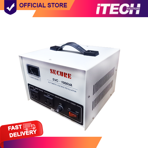 SECURE 1000W SERVO-TYPE AVR W/ METER 2-UNIVERSAL SOCKETS (SVC-1000VA) | Lazada PH