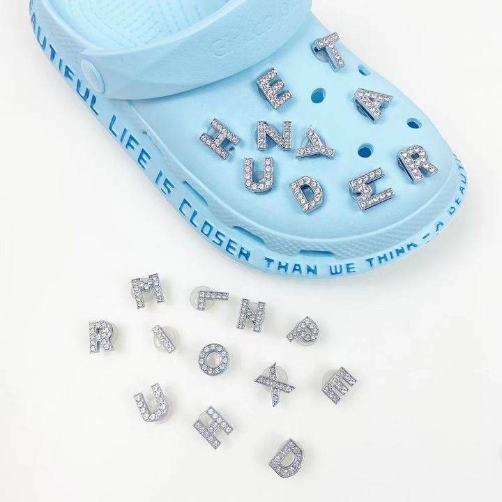 rhinestones Letters crocs shoes accessories Crystal Jibbitz Charms Pins ...